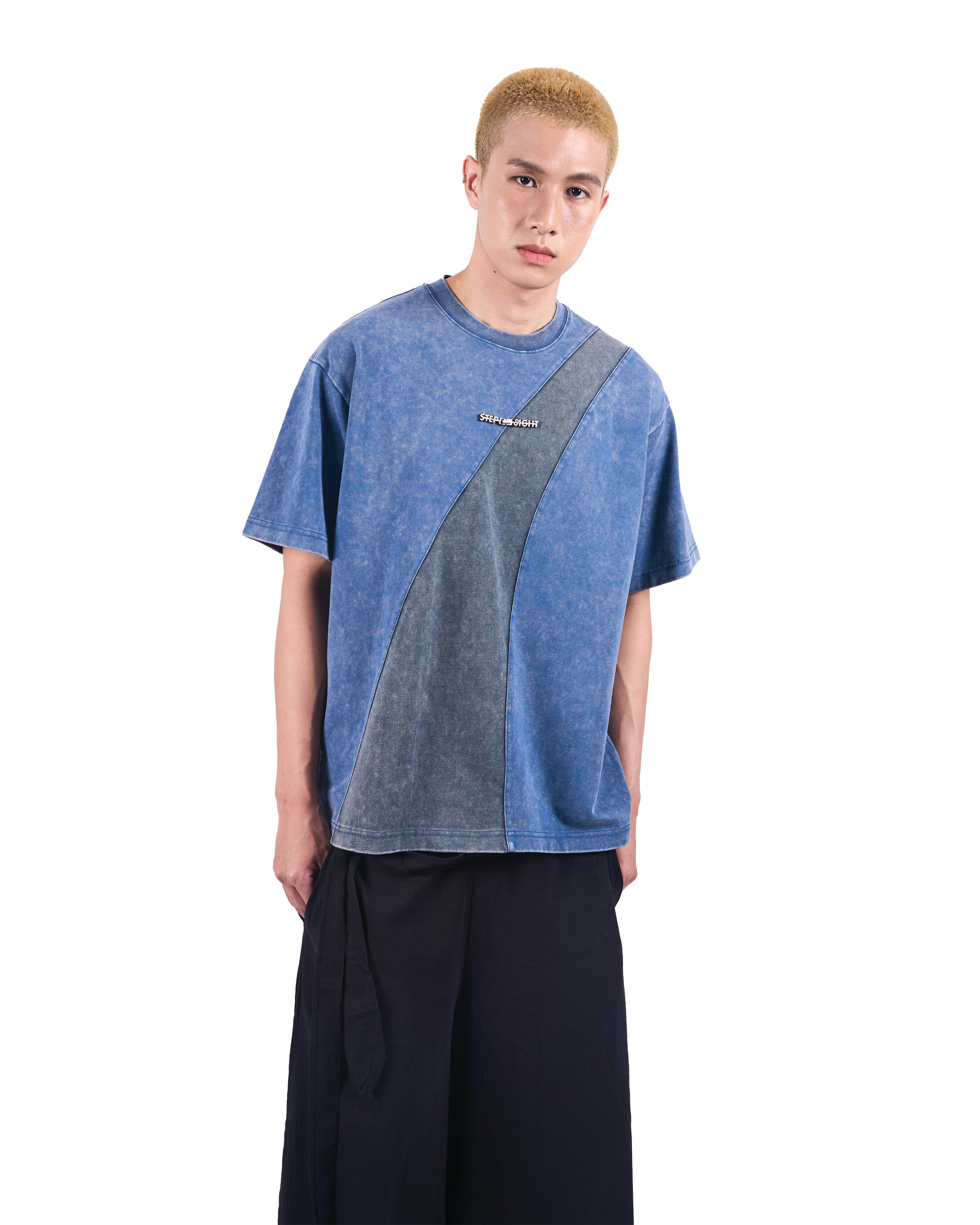 CERULEAN BLUE CURVE TEE – STEP8IGHT